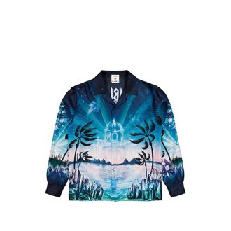 Casablanca Crystal Alchemy Cuban Collar Shirt
