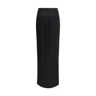 Tom Ford Womens Black Acetate Long Skirt