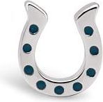 Singularu Boucle doreille seule Fer à Cheval. Laiton avec finition plaqué rhodium. Fermoir silicone. Bijoux pour femme