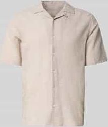 Only & Sons Slim Fit Freizeithemd aus Baumwoll-Leinen-Mix Modell CAIDEN