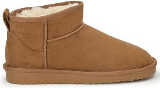 Polar Bottes à enfiler doublées en fausse fourrure pour femme - Semelles épaisses et durables - Imperméables - Pour lintérieur et lextérieur, châtaigne, 40 