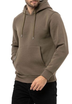 Cipo & Baxx Herren Hoodie Sweatshirt CL557 Khaki - Stylischer Pullover im Casual Streetwear Look mit Kapuze & K&auml;ngurutasche - Bequemes Oberteil f&uuml;r Alltag & Freiz