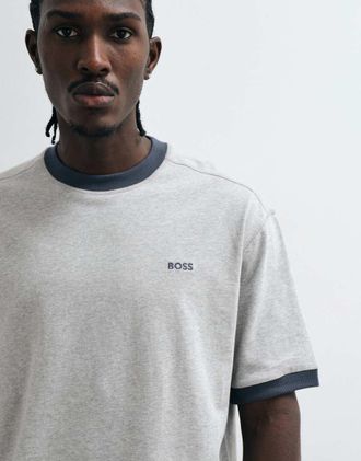 Boss Orange by Hugo Boss Boss Orange T-Shirt mit lockerer Passform und Logo auf der Brust in Grau