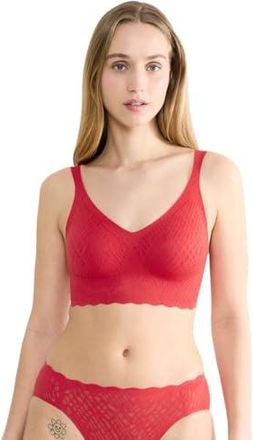 sloggi Zero Feel Bliss Festive Bralette Bra, Shanghai Red, M Femmes