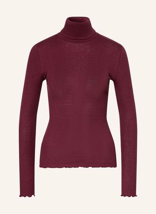 Rosemunde Rollkragenshirt Beatha Mit Seide rot