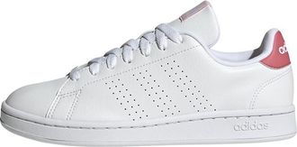 adidas Damen Advantage Sneaker, ftwwht/ftwwht/pnkstr, 39 1/3 EU