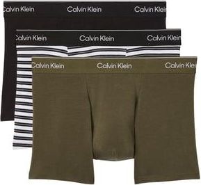 Calvin Klein Lot de 3 cale&ccedil;ons en coton m&eacute;lang&eacute;