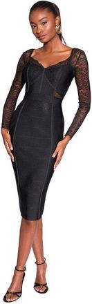 Lipsy Midikleid Lipsy Lang&auml;rmeliges Strickkleid (1-tlg)