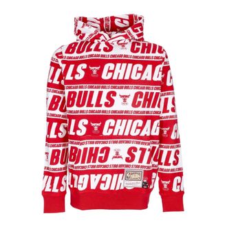 Mitchell & Ness Chicago Bulls Hoodie Hardwood Classics - - Sweatshirts & Hoodies - Herren - Rot - S