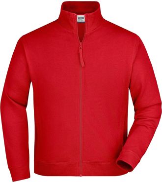James & Nicholson Sweatjacke French Terry - Hochwertige Sweatjacke f&uuml;r Damen und Herren | Farbe: red | Gr&ouml;sse: XXL