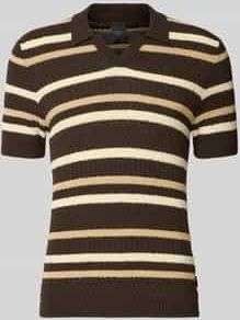 Bugatti Slim Fit Poloshirt mit V-Ausschnitt