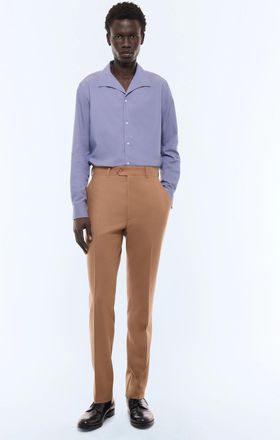 Fursac Pantalon de costume ajust&eacute; en flanelle - Taille 36 - Homme