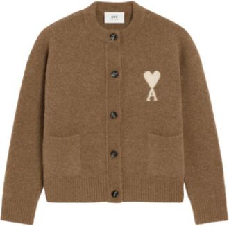 Ami Homme, Pulls, Brun, Taille: XS Ami de Coeur Cardigan