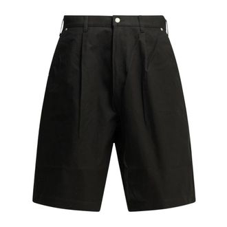 Comme Des Gar&ccedil;ons Weite Baumwollshorts mit Bundfalten - - Shorts - Herren - Schwarzk - S