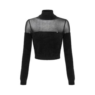 Elisabetta Franchi Damen, Strickwaren, Schwarzk, LGr&ouml;&szlig;e