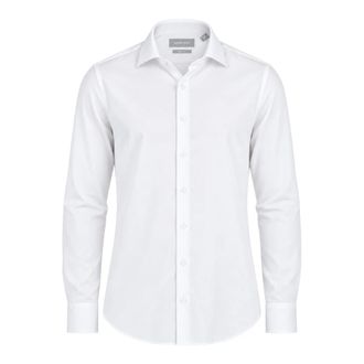 Michael Kors Chemise Structur&eacute;e Dobby Coupe Ajust&eacute;e - Homme - Chemises - Blanc - Taille: S