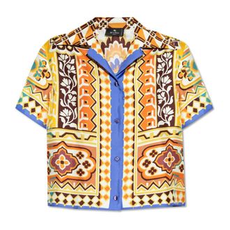 Etro Seiden Kurzarmhemd - - Blouses & Shirts - Damen - Mehrfarbig - XS