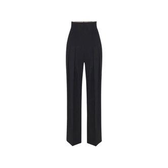 Elisabetta Franchi Wide Hosen - - Trousers - Damen - Schwarzk - XS
