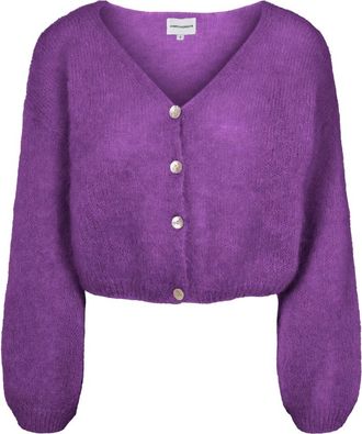 Americandreams Americandreams, Femme, Pulls, Violet, Taille: 40 FR Cornelia Cropped Cardigan