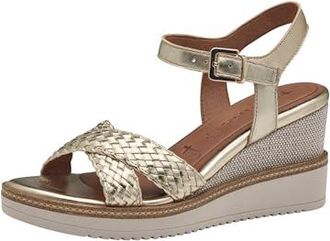 Tamaris Femme Damen 1-28351-44 Sandale cale, Dor&eacute; Clair, 37 EU