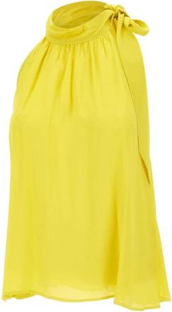 Kaos Kaos, Femme, Tops, Jaune, Taille: 44 FR Haut dos nu &agrave;