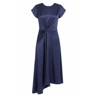 Victoria Beckham Femme, Robes, Bleu, Taille: 36 FR Twist Waist Dress