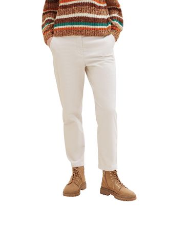 Tom Tailor Damen 1039904 Basic Chino Hose, 16339-clouds Grey, 40/28