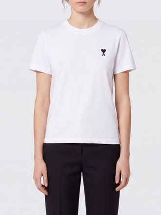 Ami T-shirt slim en coton avec logo Ami de Coeur contrastant