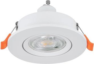 Eglo LED Einbaustrahler Barranco, Deckenspot Wohnzimmer, Deckenstrahler schwenkbar aus Kunststoff in Wei&szlig;, warmwei&szlig;, inkl. GU10 Leuchtmittel