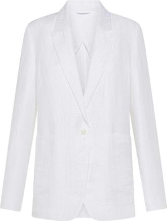 Seventy Femme, Vestes, Blanc, Taille: 36 FR Giacca in misto lino