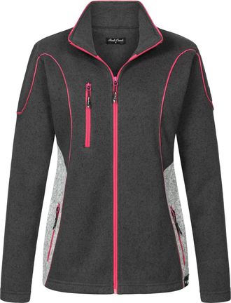 Rock Creek Damen Fleecejacke warm &Uuml;bergangsjacke Windbreaker Fleece Jacken Outdoorjacke Stehkragen Damenjacke Melange Fleecejacke Sweatjacke Pullover D-499 Anthr