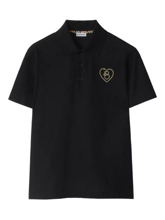 Burberry polo en coton - Noir