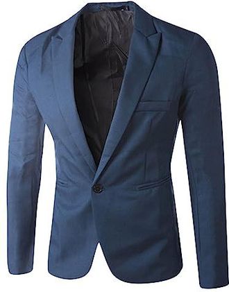 Generic Blazer Homme Chic Et Elegant - Charme Hommes Casual Slim Fit Un Bouton Costume Manteau Veste Tops Hommes Mode Veste Cuir Homme Fourrure