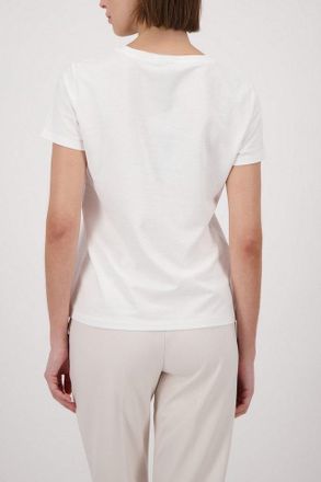 Monari T-Shirt Shirt Schmuckschrift Regular fit mit Strasssteinen