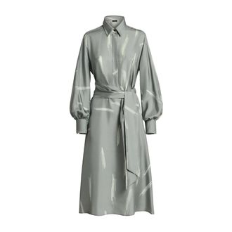 Kiton Seiden-Satin-Kleid - - Dresses - Damen - Grau - L