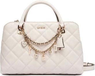 Guess Femme, Sacs, Blanc, Taille: ONE Size Libby 2 Comp Satchel