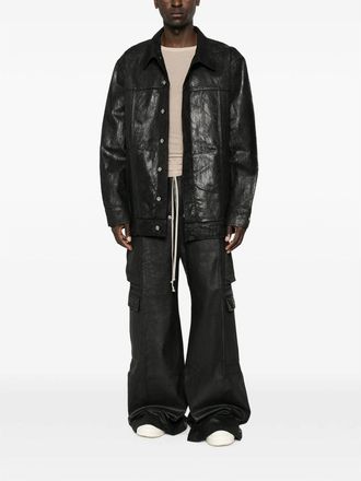 Rick Owens Wide-Leg Cargo Jeans - Black