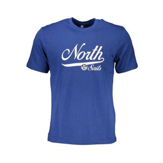 North Sails Blau Baumwolle Druck Logo T-Shirt - - Tops - Herren - Blau - L