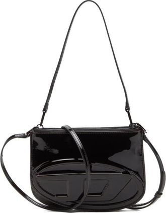 Diesel Hobo Bags - Rectangular Bag With Patent Finish - Gr. unisize - in Schwarz - f&uuml;r Damen