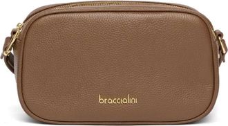 Braccialini Femme, Sacs, Brun, Taille: ONE Size Jinny Leather Crossbody Bag