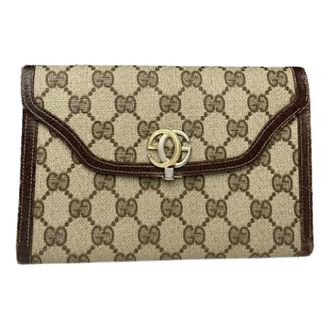 Gucci Portefeuille en cuir Pre-owned - Femme - Pre-owned - Beige - Taille: ONE Size