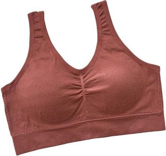 Generic Lot de 2 soutiens-gorge Raus Land en latex avec bonnets fixes de grande taille, doux et doux pour la peau, confortables pour le corps., rouge, A