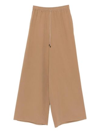 Max Mara Palazzohose mit Kordelzug - Braun