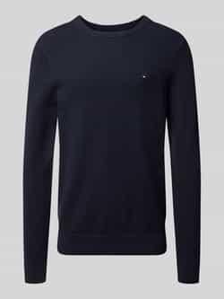 Tommy Hilfiger Regular Fit Strickpullover aus reiner Baumwolle