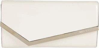 Jimmy Choo London Femme, Sacs, Blanc, Taille: ONE Size Emmie Flap Clutch