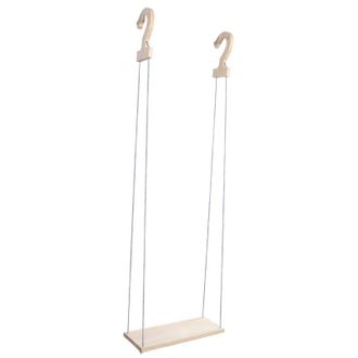 BESPORTBLE Toyvian Schwebendes Holz wandregal aus Massivem Holz Kreatives Aufbewahrungsregal mit Grauem Seil Vielseitig f&uuml;r Kinderzimmer Wohnzimmer Schlafzimmer 