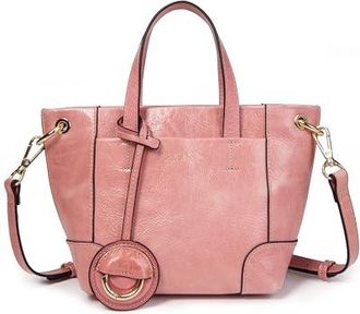 Kate Lee Sac en Cuir porté bandoulière Tane Vernis Rose, Femme