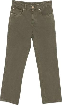 Brunello Cucinelli Femme, Jeans, Vert, Taille: 38 FR Jeans a cinque tasche