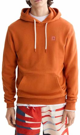 Scotch & Soda Herren-Kapuzen-Sweatshirt mit saisonalem Core-Regular Fit Logo Badge, Rust 610, M