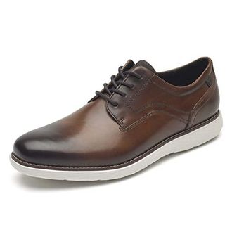 Rockport Homme Garett Plain Toe Tissu Oxford, Cognac, 46 EU Large